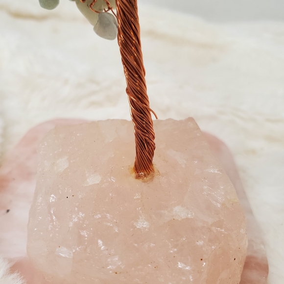 Accents | Amazonite Crystal Tree With Rose Quartz Base | Poshmark